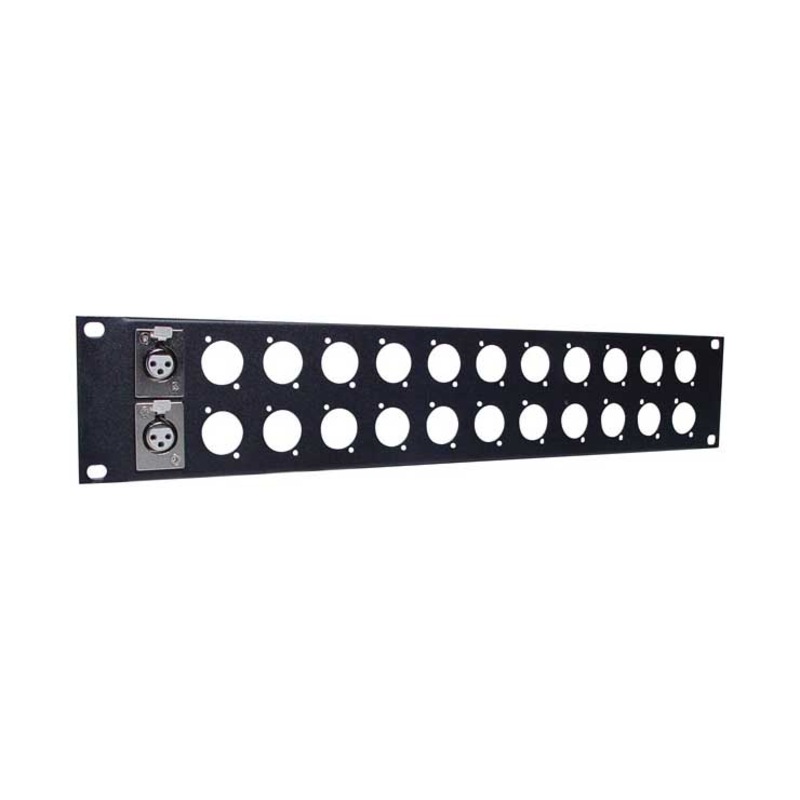 Buy 2U XLR 24 Way Patch Panel 19" Rack Panel - MyDeal