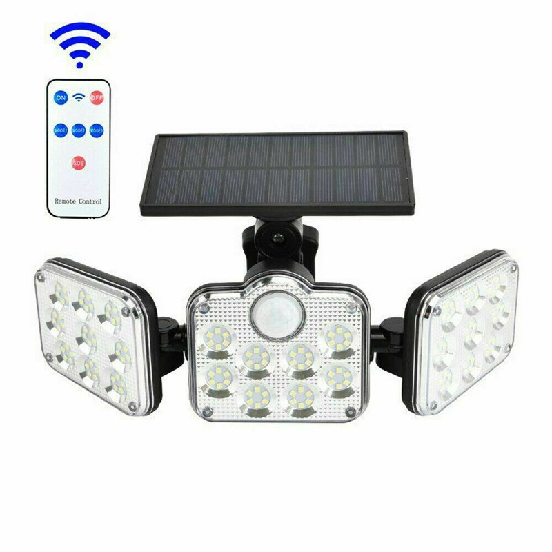 Buy 3 Head Solar Motion Sensor Light Outdoor Garden Wall Security Flood ...