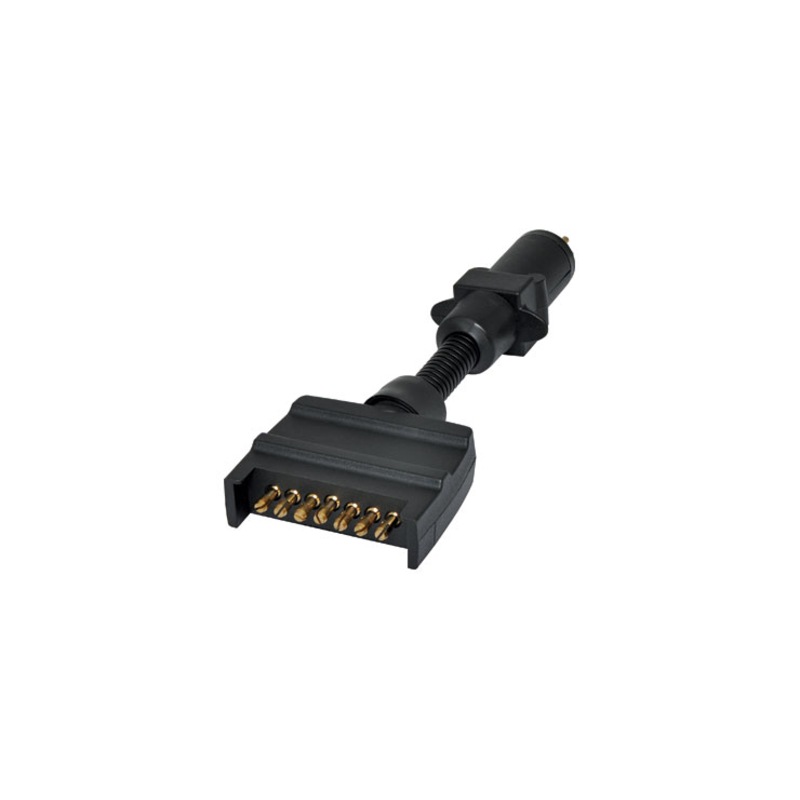 Buy 7 Pin Flat To 7 Pin Round Trailer Adapter - MyDeal