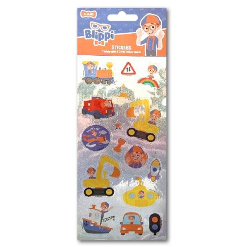 Buy Blippi Stickers 3pk-Holographic - MyDeal