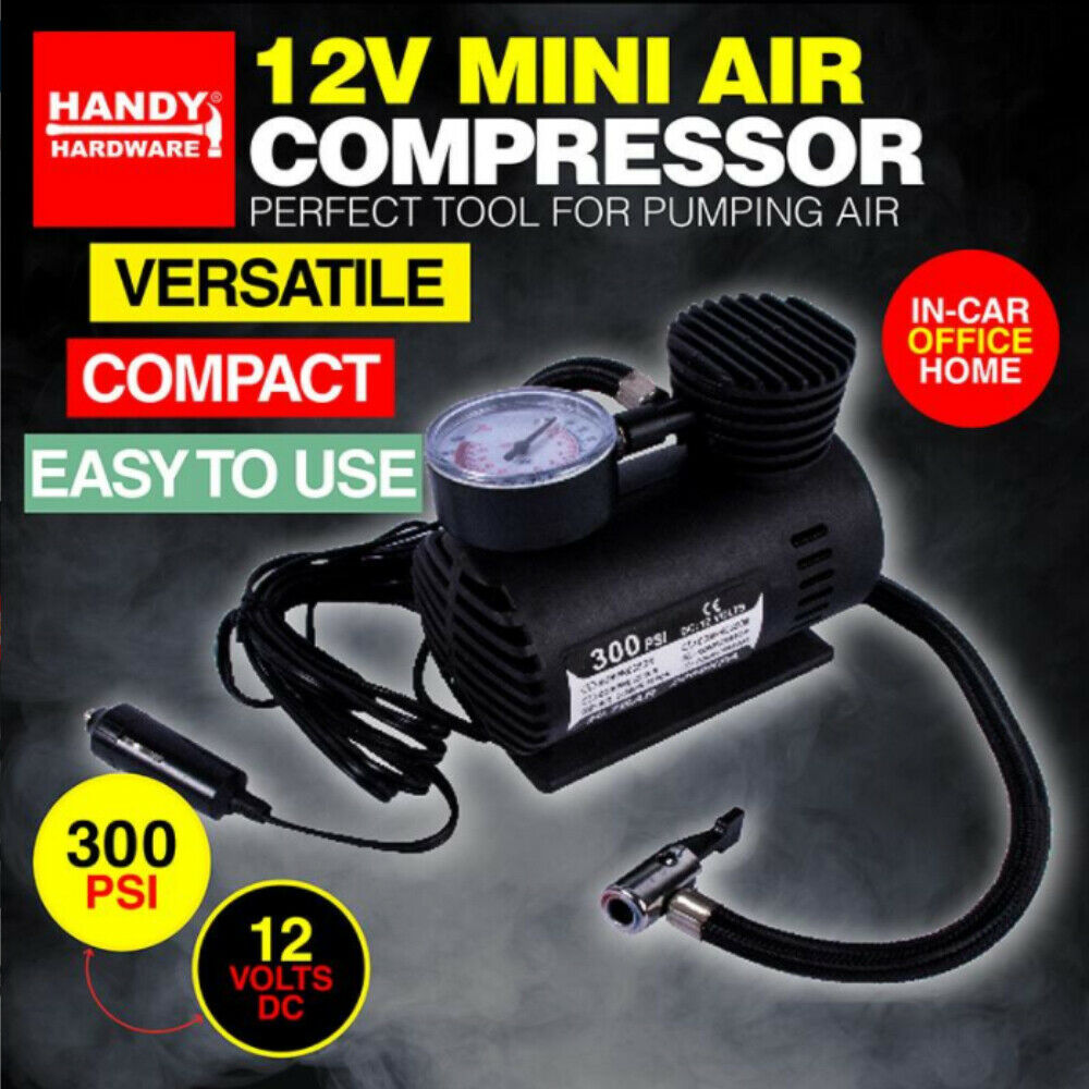 Buy Handy Hardware® 12V Mini Air Compressor Compact High Pressure ...