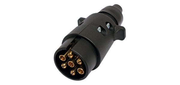 Buy Large 7 Pin Round Trailer Plug - MyDeal Australia