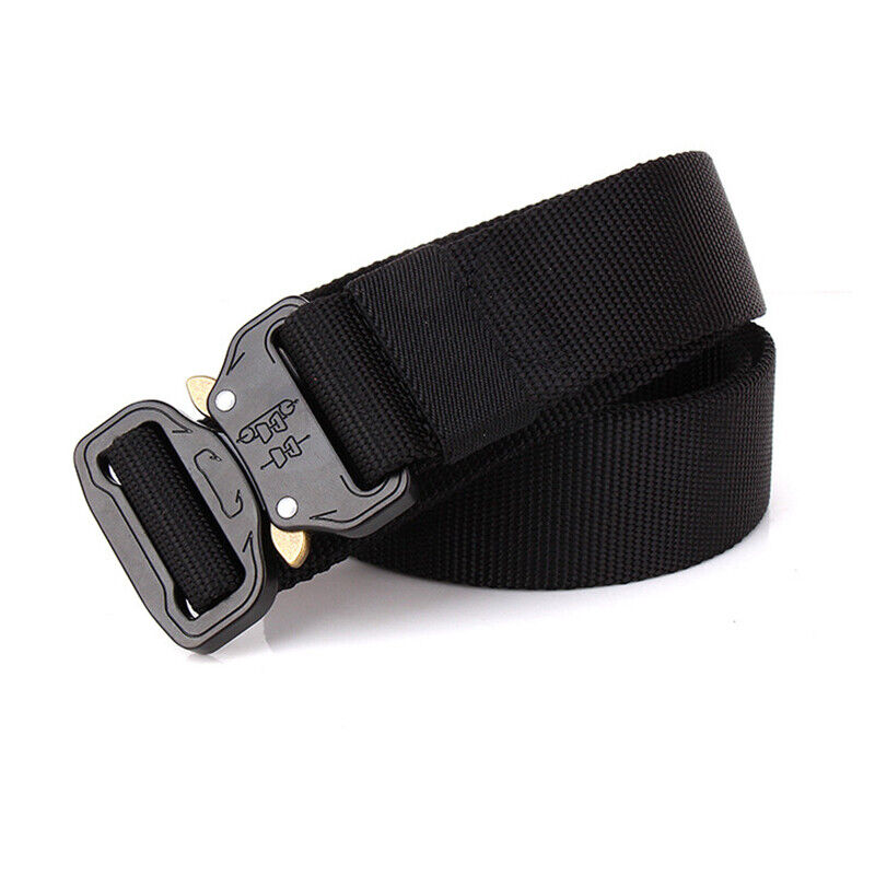 Buy Mens Canvas Outdoor Tactical Belt Heavy Duty Army Waist Web Strap ...