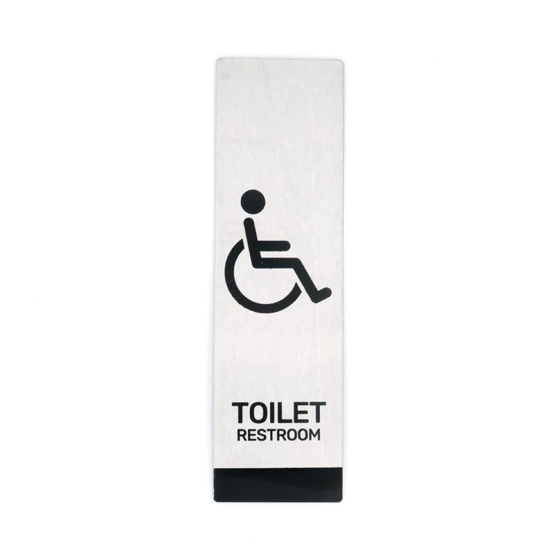 Buy Signage Peel & Stick Stainless Steel 190mm x 55mm - Disabled's ...