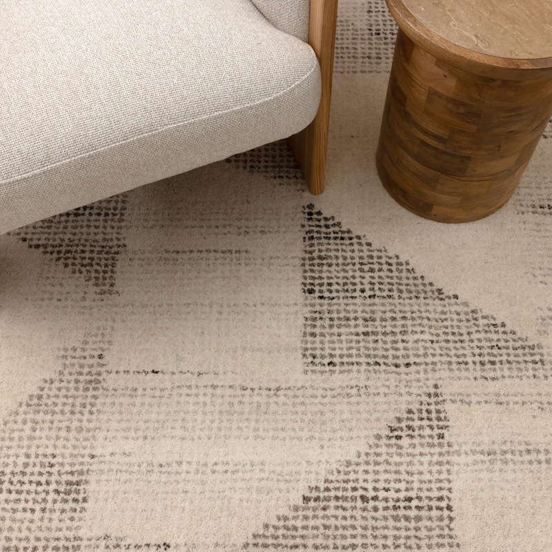 Buy Caspian Flecks Beige Wool Rug - MyDeal