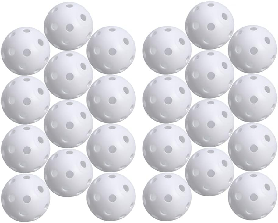 Buy 100 Pack White Plastic Golf Training Balls for Swing Practice and ...
