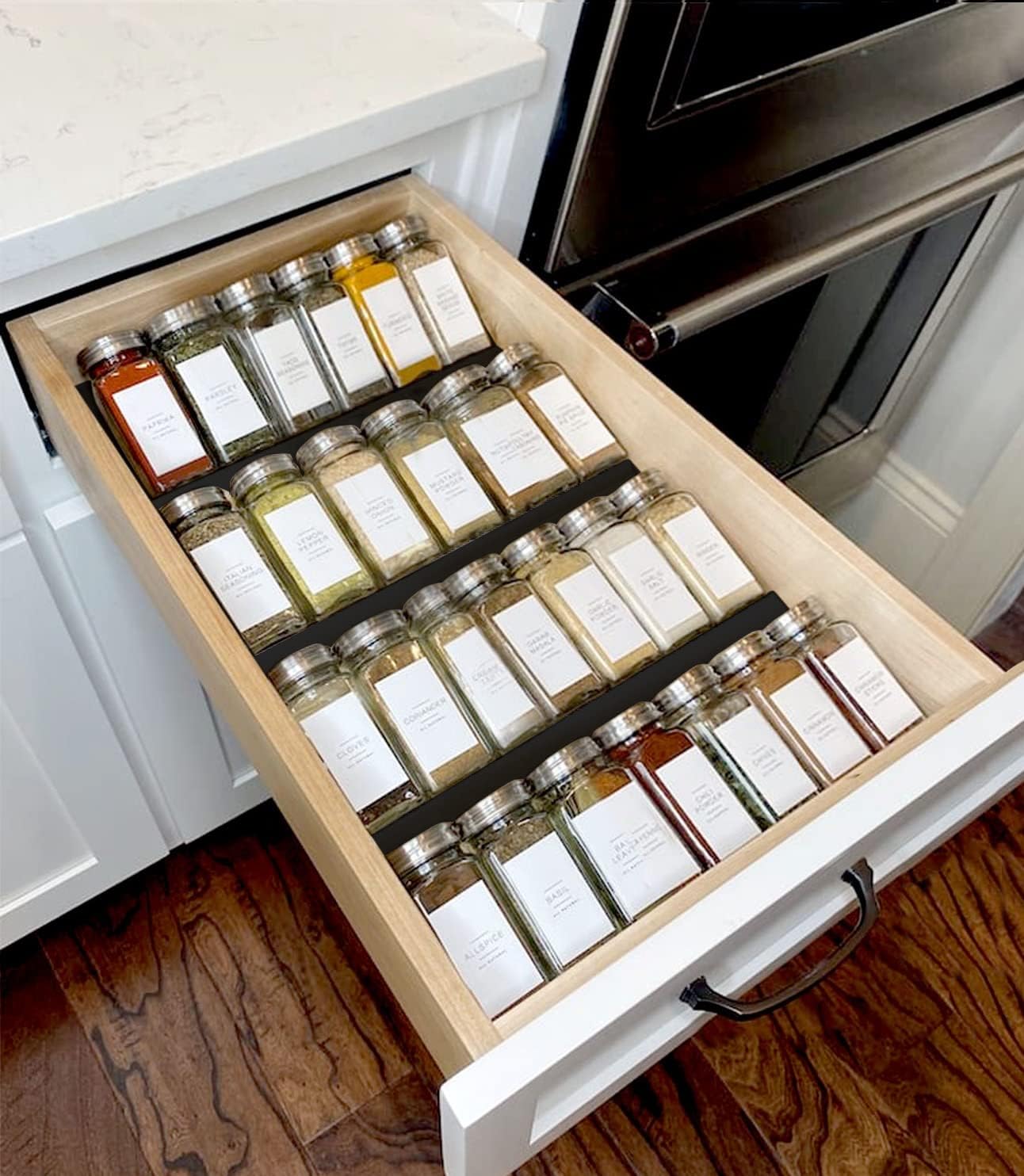 Buy 4 Tier Acrylic Drawer Spices Organizer, Insert Kitchen Rack ...