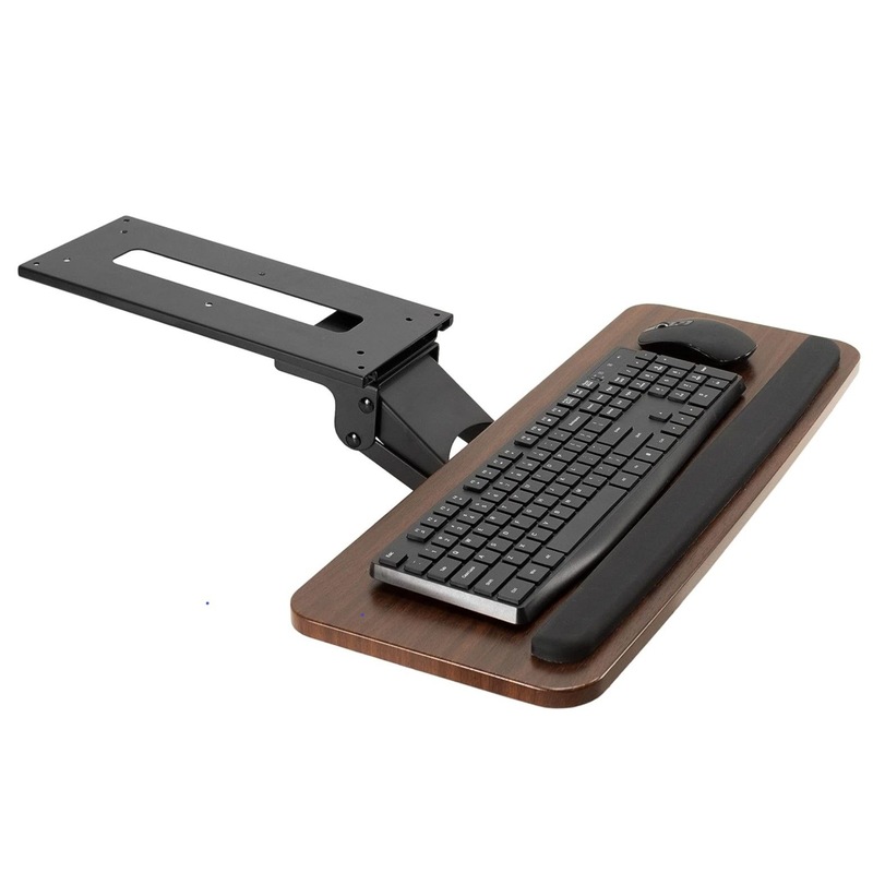 Buy Adjustable Computer Keyboard Tray, Ergonomic, Dark Wood, Top Black ...
