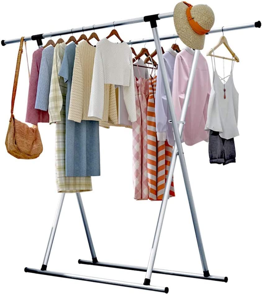 Buy Adjustable Double Rail Clothes Drying Racks (Silver) - MyDeal Australia