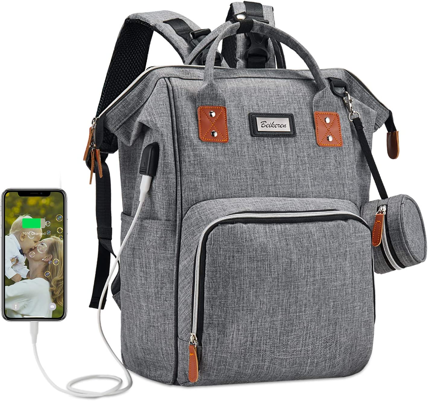 Buy Baby Diaper Bag Backpack, Women Travel Baby Care Multifunctional ...