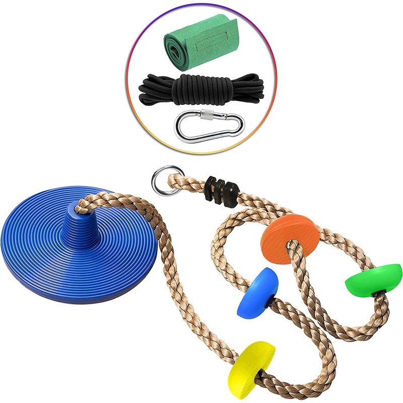 Buy Cateam Disc Swing Climbing Rope for Kids and Adults – Tree Disk ...