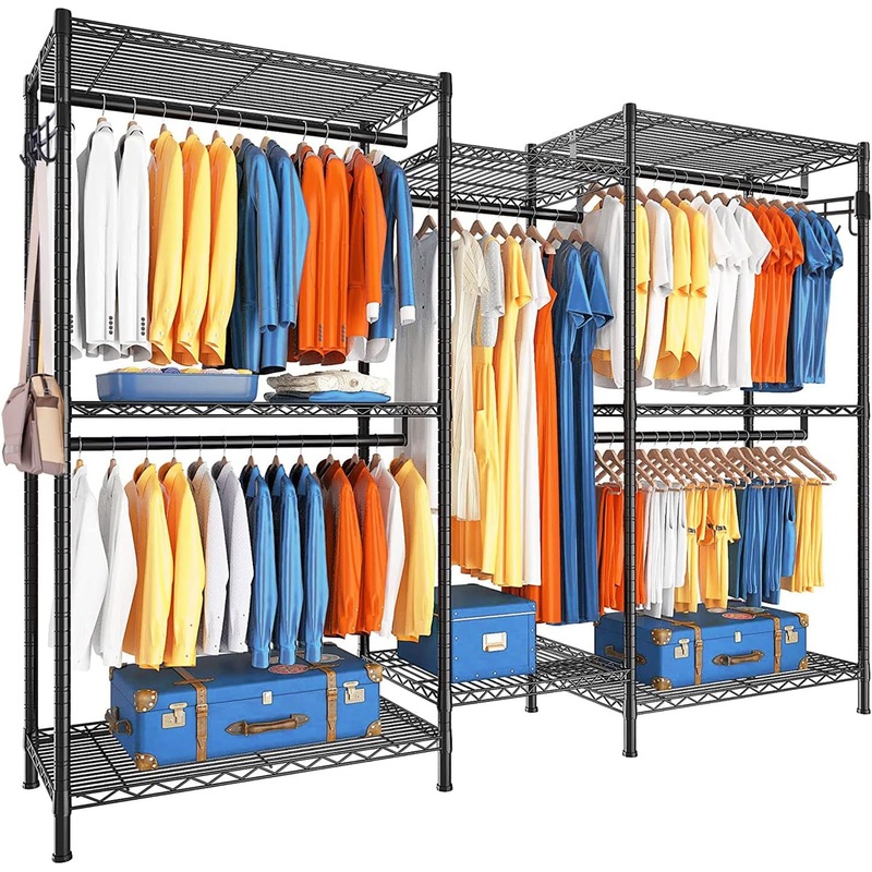 Buy Clothes Rack Wire Garment Rack Heavy Duty Hanging Closet Armoire ...