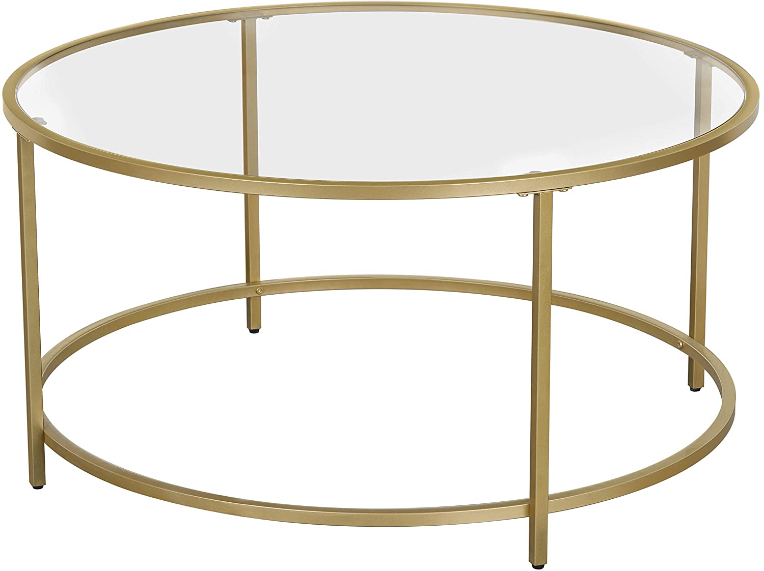Buy Gold Glass Table with Golden Iron Frame Standable and Robust ...