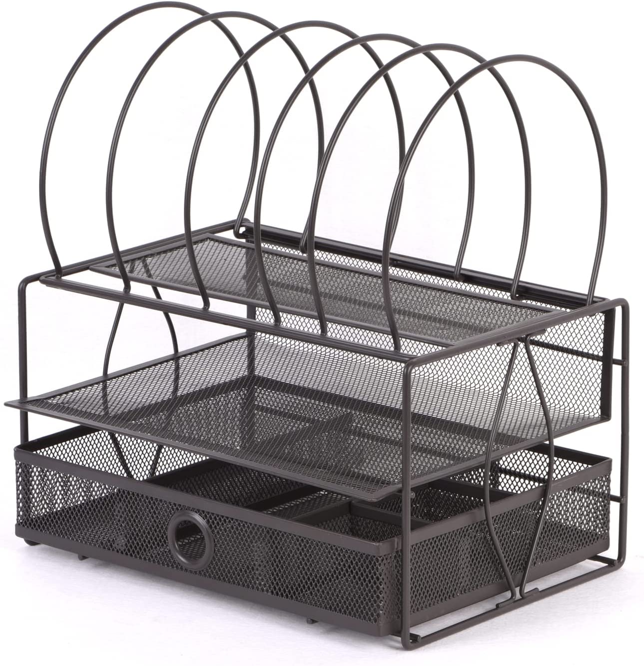 Buy Mesh Desk Organizer Holder Storage Rack Drawer Office Desktop File ...