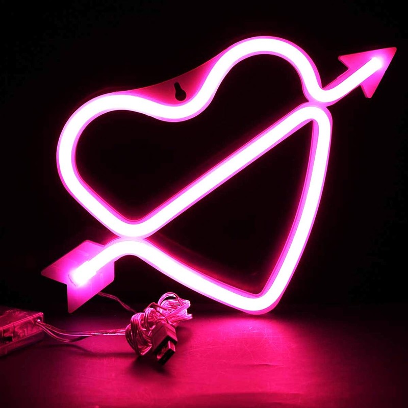 Buy Neon Sign Cupid Light Pink Neon Signs for Bedroom, Kids Room ...
