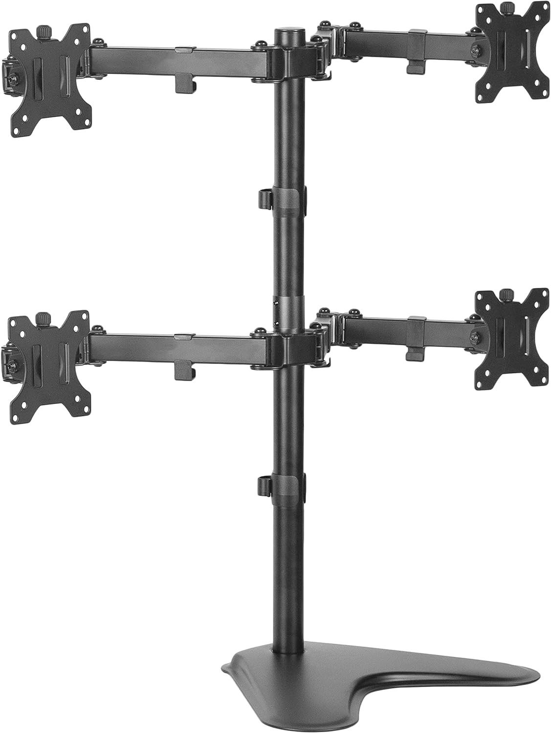 Buy Quad LCD Monitor Stand Free Standing Heavy Duty Desk Holds 4 ...