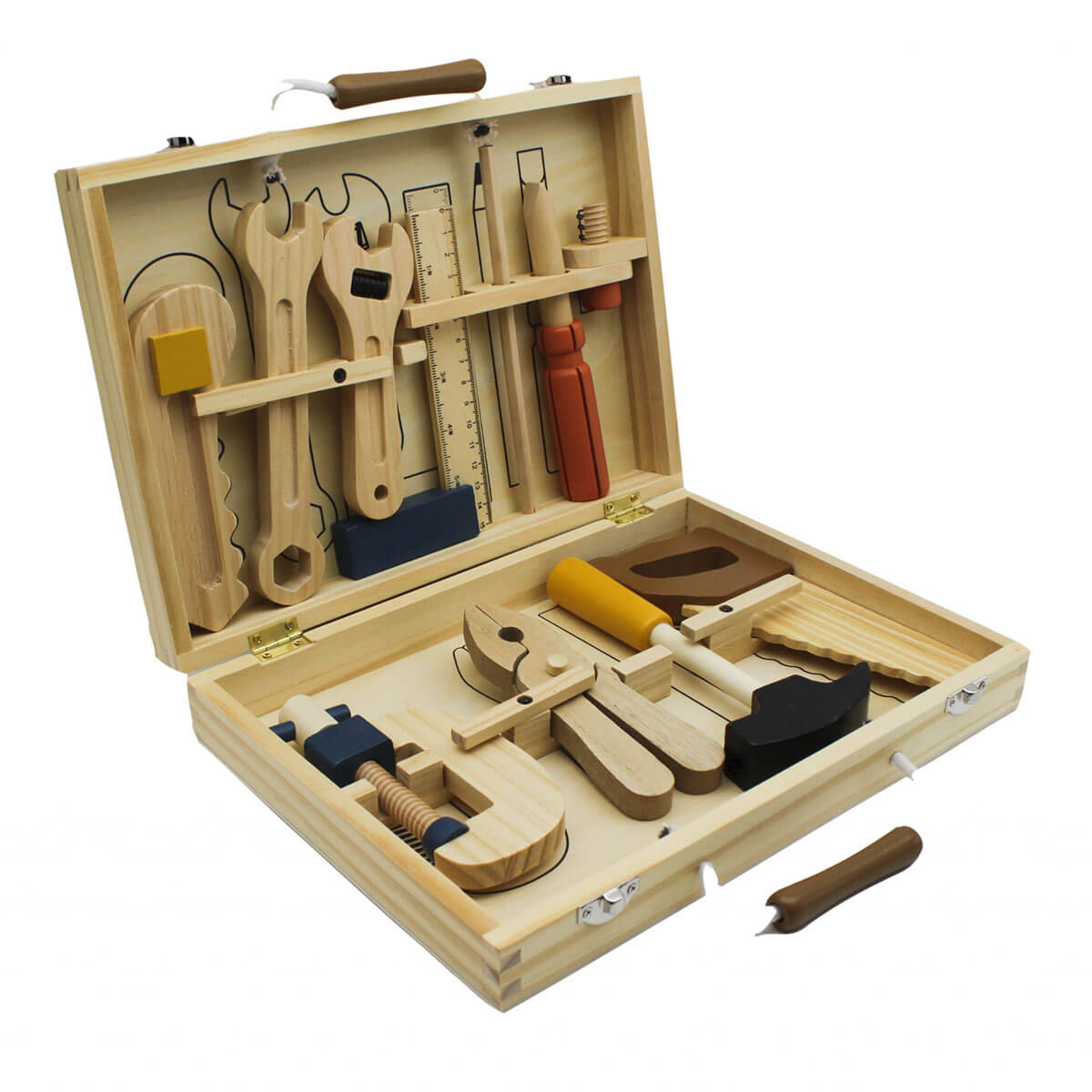 Buy Wooden Tool Box - Knox and Floyd - MyDeal Australia