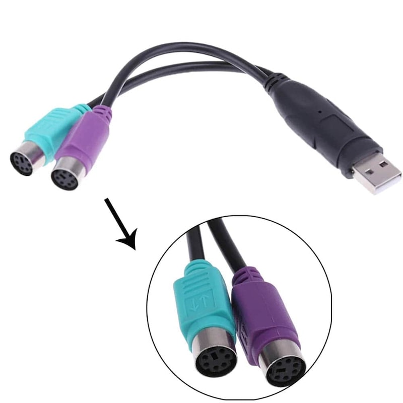 Buy Usb Male To Ps 2 Female Converter Active Adapter Ps2 Keyboard Mouse