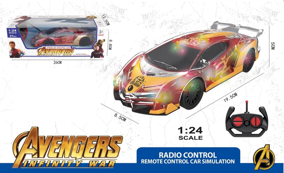 Buy Avengers Infinity War Speed RC Racing Car Iron Man 1:24 - MyDeal ...