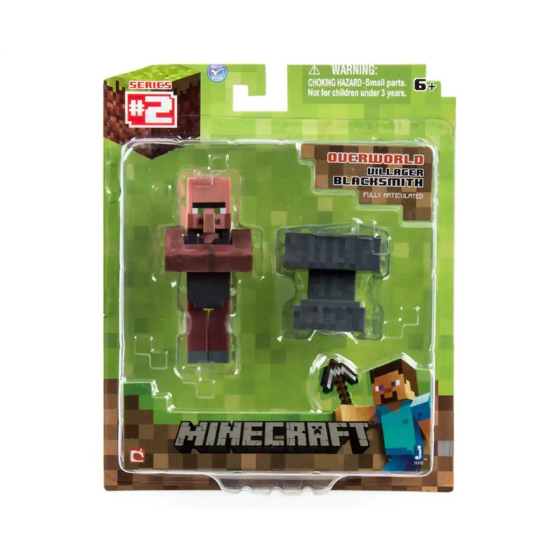 Buy Jazware Mojang Minecraft Action Figures Villager Blacksmith - MyDeal