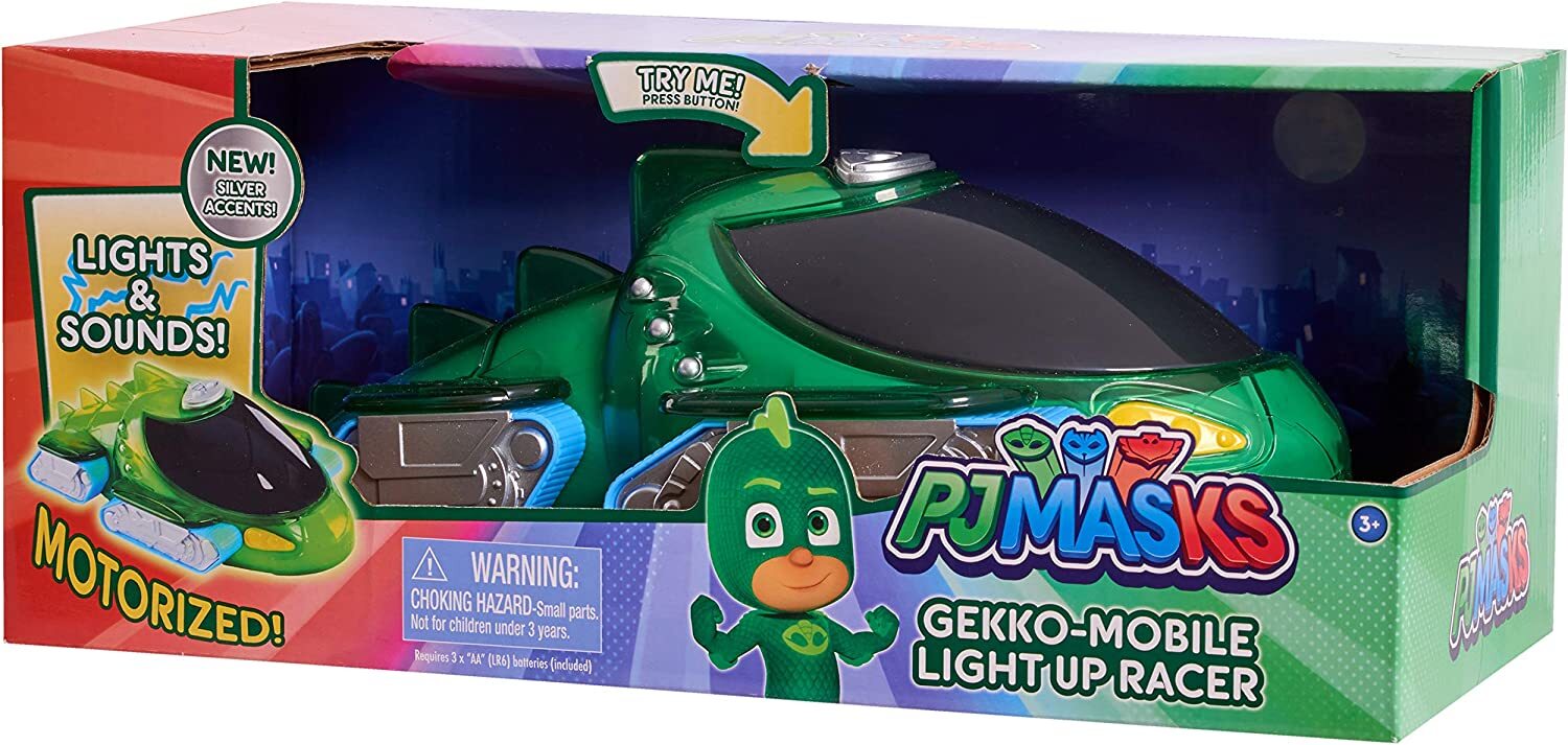 Buy PJ Masks Motorized Light Up Racers with Lights & Sound Gekko 3 ...