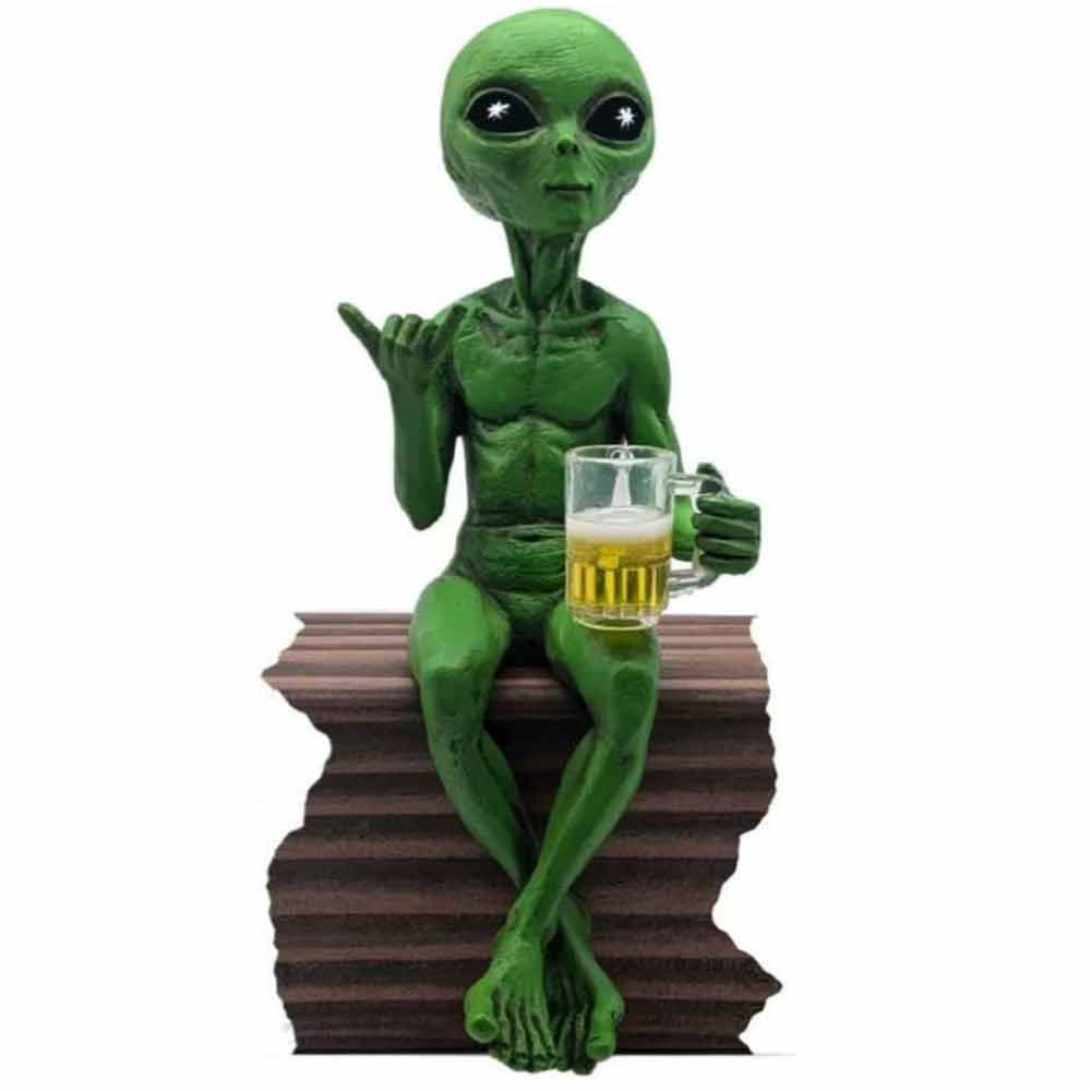 Buy 2025 Ingredientp Funny Alien Artwork, Alien Drinking Beer, Funny ...