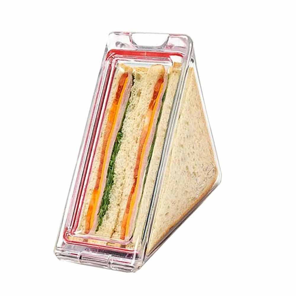 Buy Reusable Washable Sandwich Box Triangle Sandwich Container Clear ...