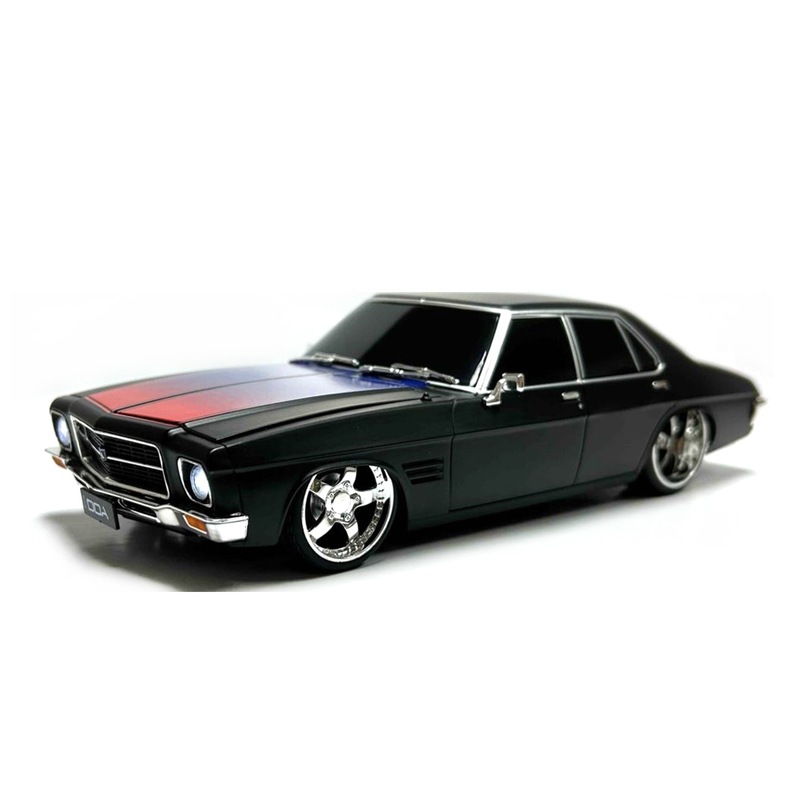 Buy DDA 1:24 Scale Holden HQ Custom Light Up Matte Black Plastic Model ...