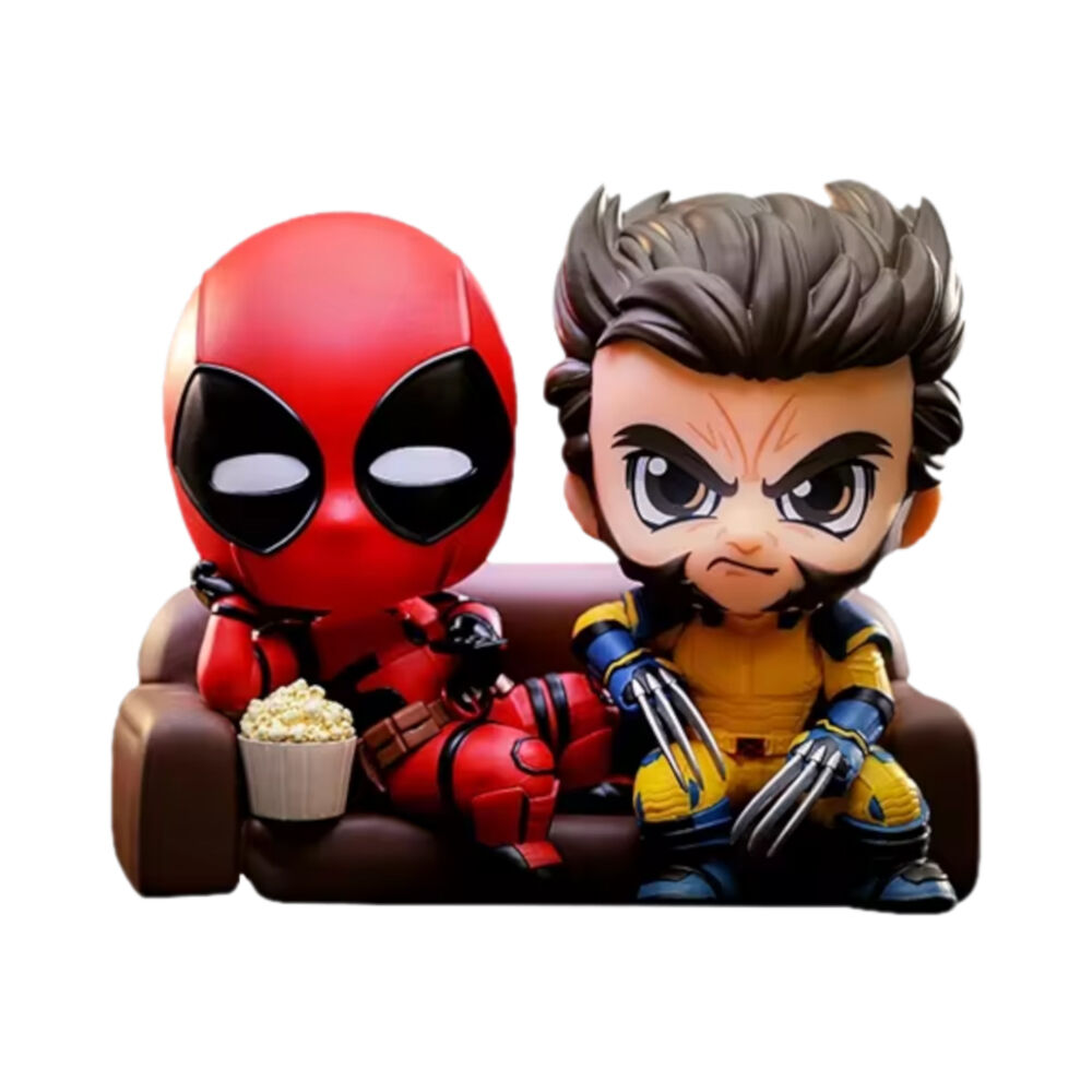 Buy Hot Toys Marvel Deadpool & Wolverine Cosbaby Bobble Head Figure Set ...