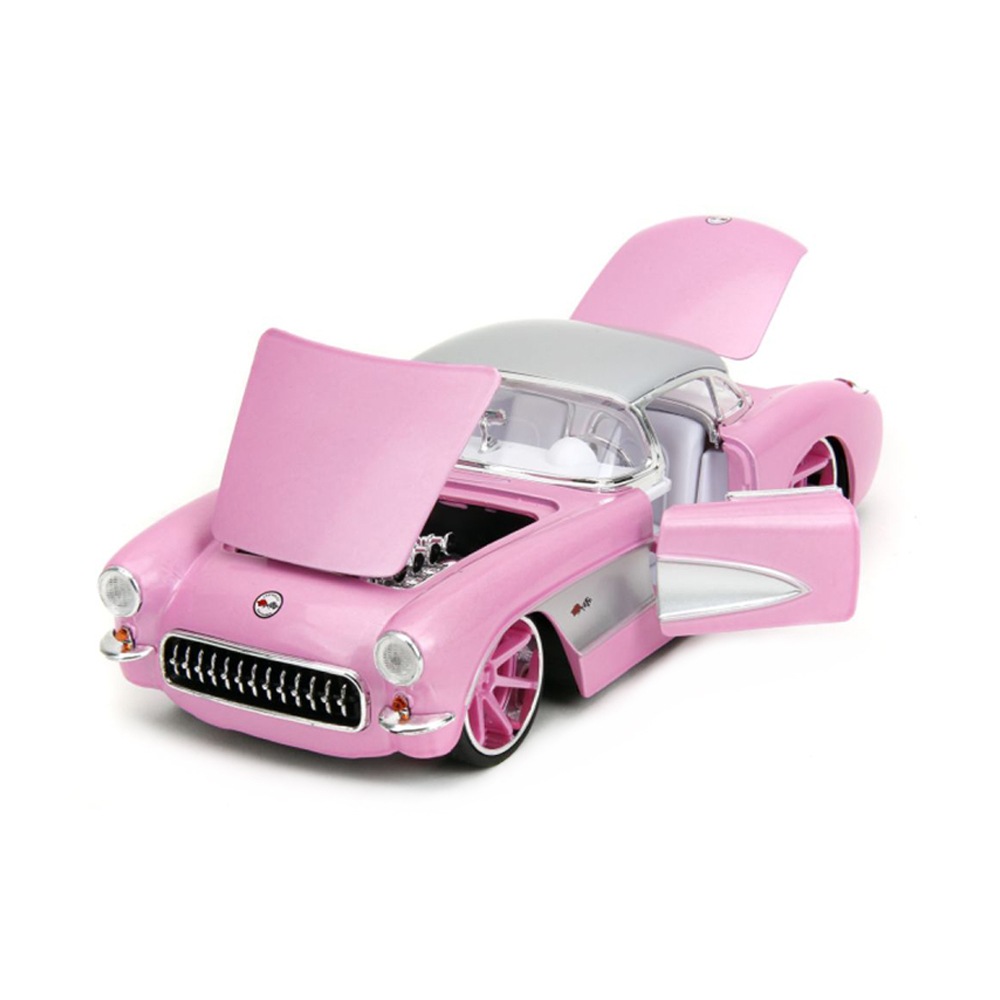 Buy Jada 1:24 Scale Pink Slips Chevrolet Corvette 1957 Diecast Car Toy ...