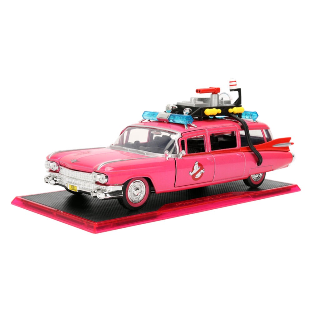 Buy Jada 1:24 Scale Pink Slips Ghostbusters Ecto-1 Pink Diecast Car ...