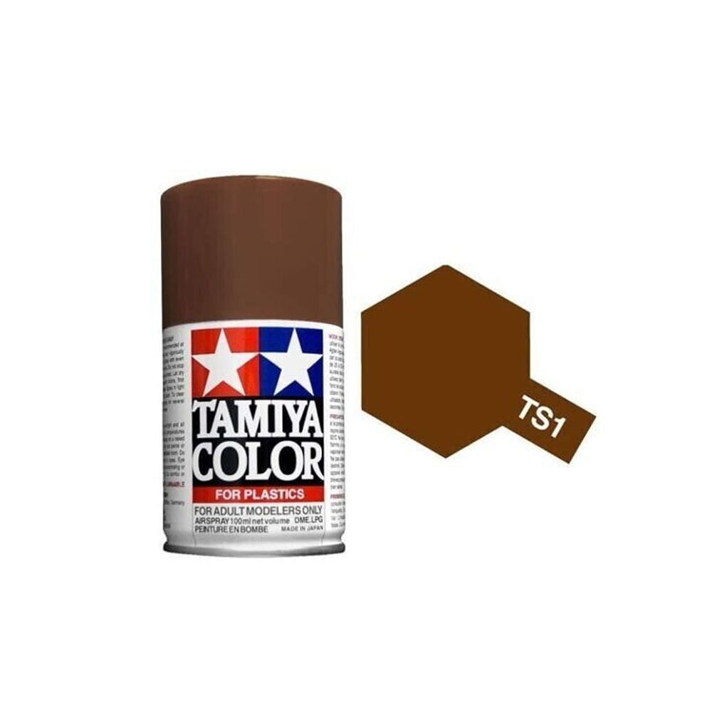 Buy Tamiya 100ml TS-1 Red Brown Spray Paint 85001 - MyDeal Australia