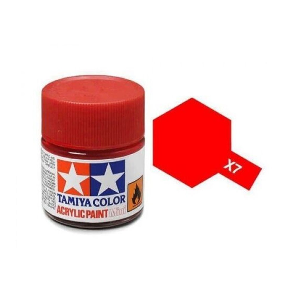 Buy Tamiya 10ml Acrylic Gloss Paint Mini X-7 Red 81507 - MyDeal Australia