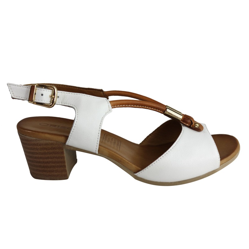 Buy Orizonte Boost Womens European Leather Mid Heel Comfortable Sandals ...