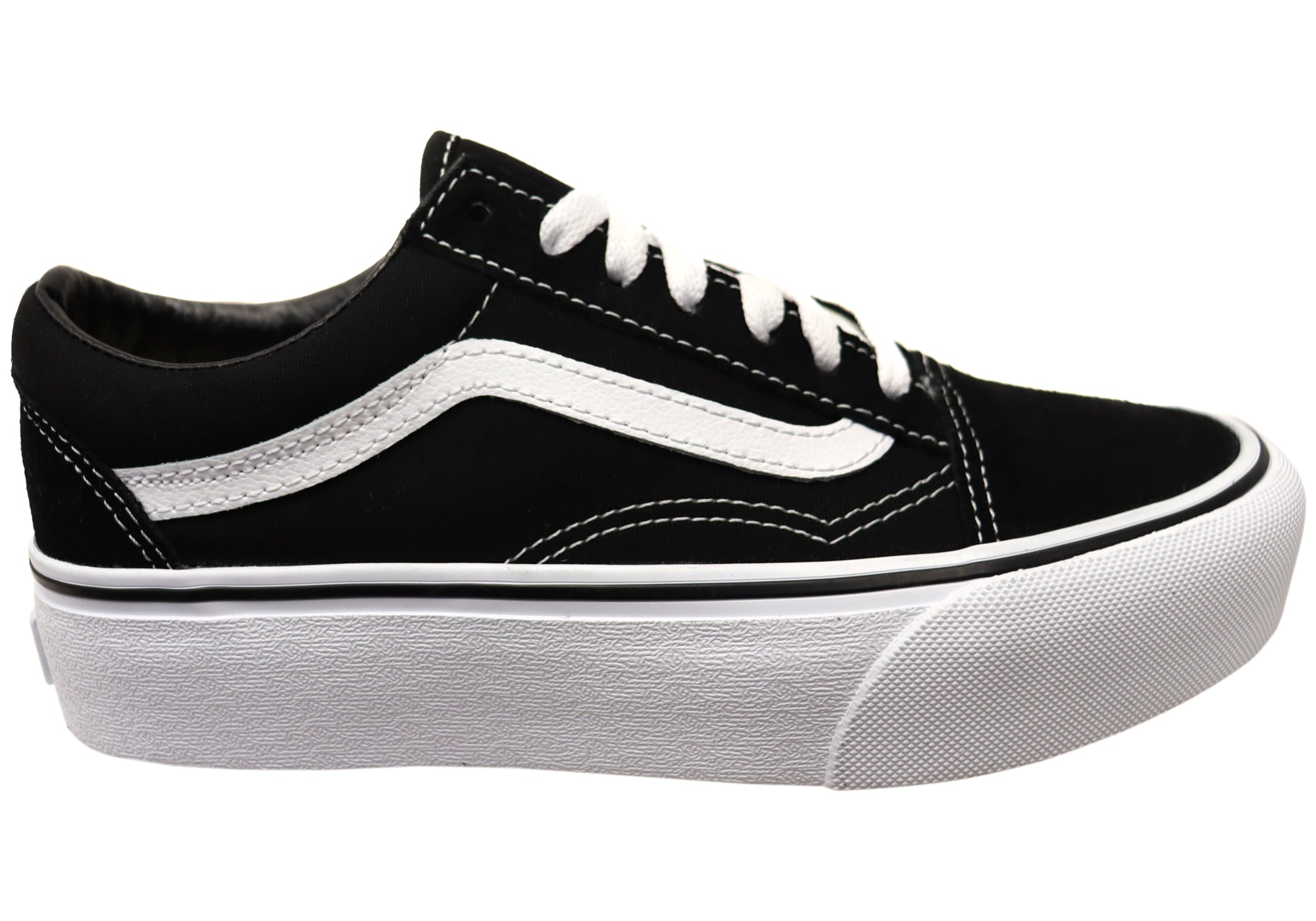 Buy Vans Womens Comfortable Old Skool Platform Lace Up Sneakers ...