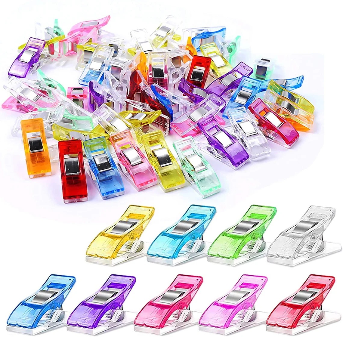 Buy 50pcs Sewing Clips Crafts Fabric Quilting Crochet Plastic Sewing ...