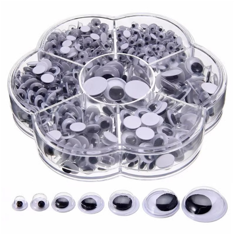 Buy 700pcs Google Googly Eyes Joggle Moveable Black Eye Wiggly Craft ...