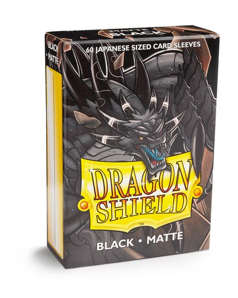 Buy Dragon Shield - Sleeves Japanese Black Matte- Japanese Size (60 ...