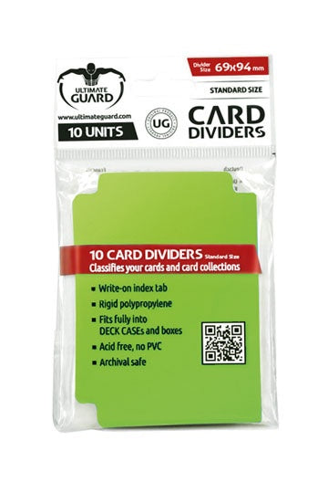 Buy Ultimate Guard Card Dividers Standard Size Light Green (10 ...