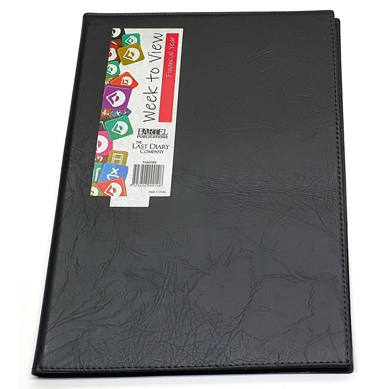 Buy 2023-2024 Financial Year Diary Ainsley A4 Week to View Black Last ...