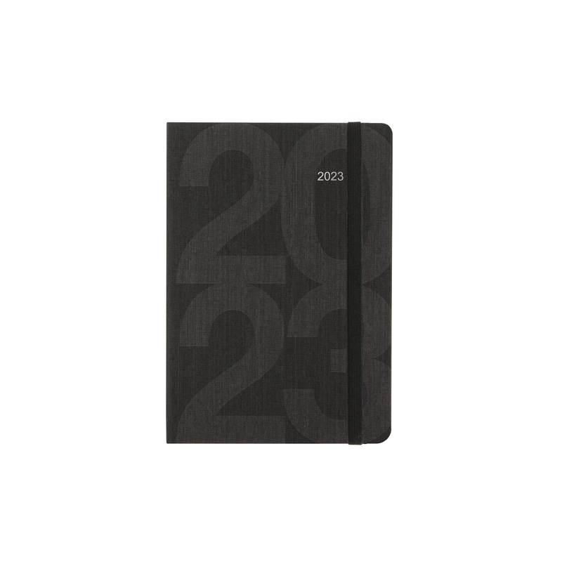 Buy 2023 Diary Block A6 Week to View Multilanguage Black by Letts - MyDeal