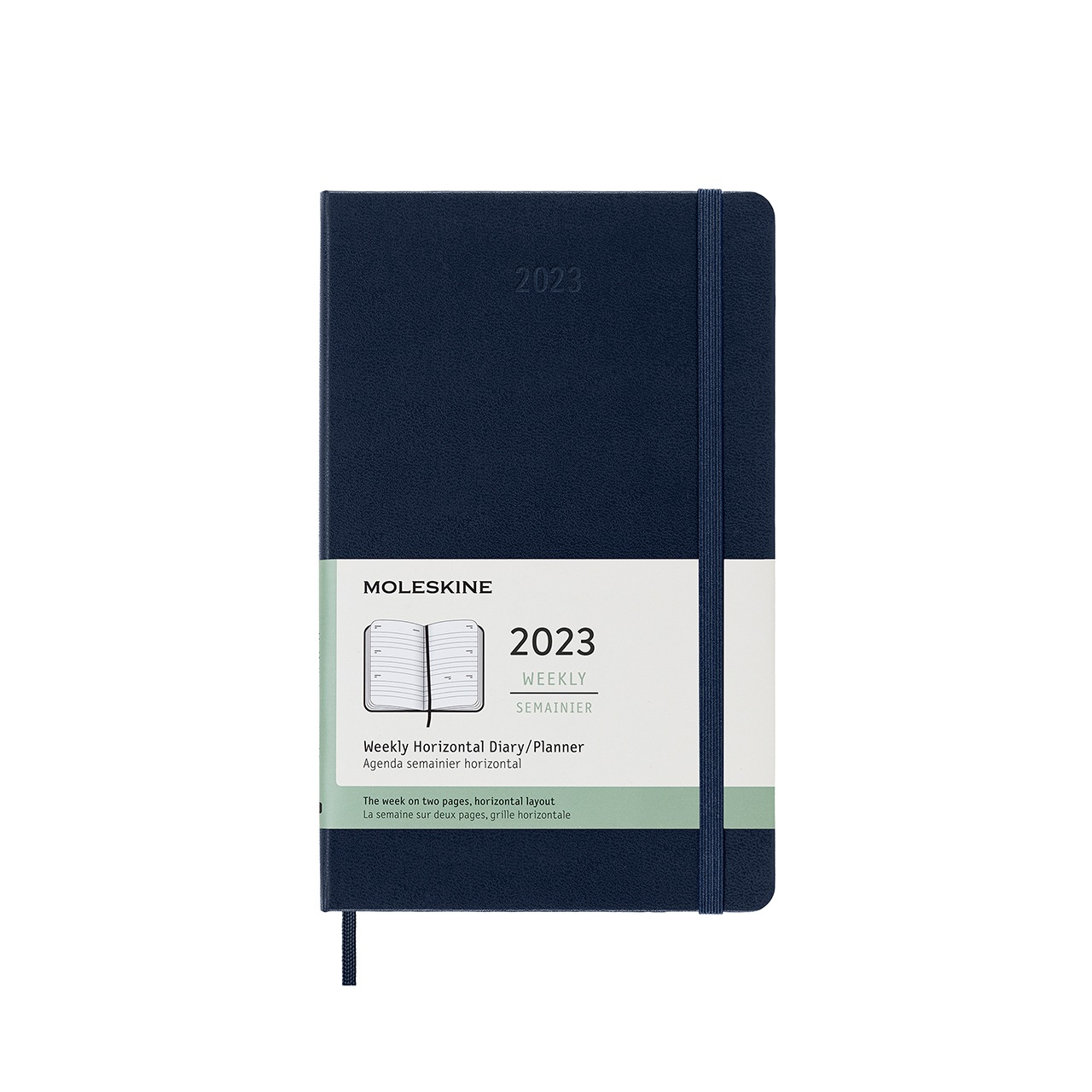 Buy 2023 Diary Moleskine Large Weekly Horizontal Hard Cover Sapphire ...