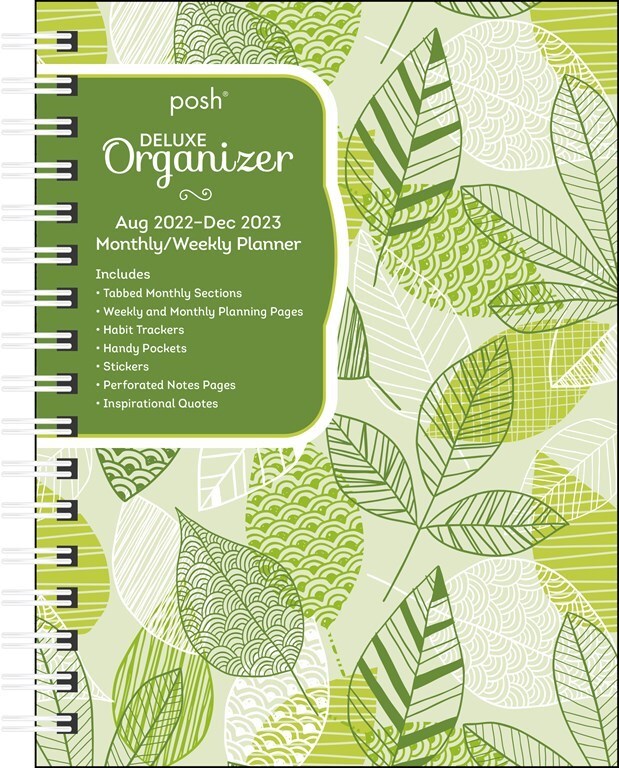 Buy 2023 Diary Posh: Deluxe Organizer Leafy Green Weekly/Monthly 17 ...