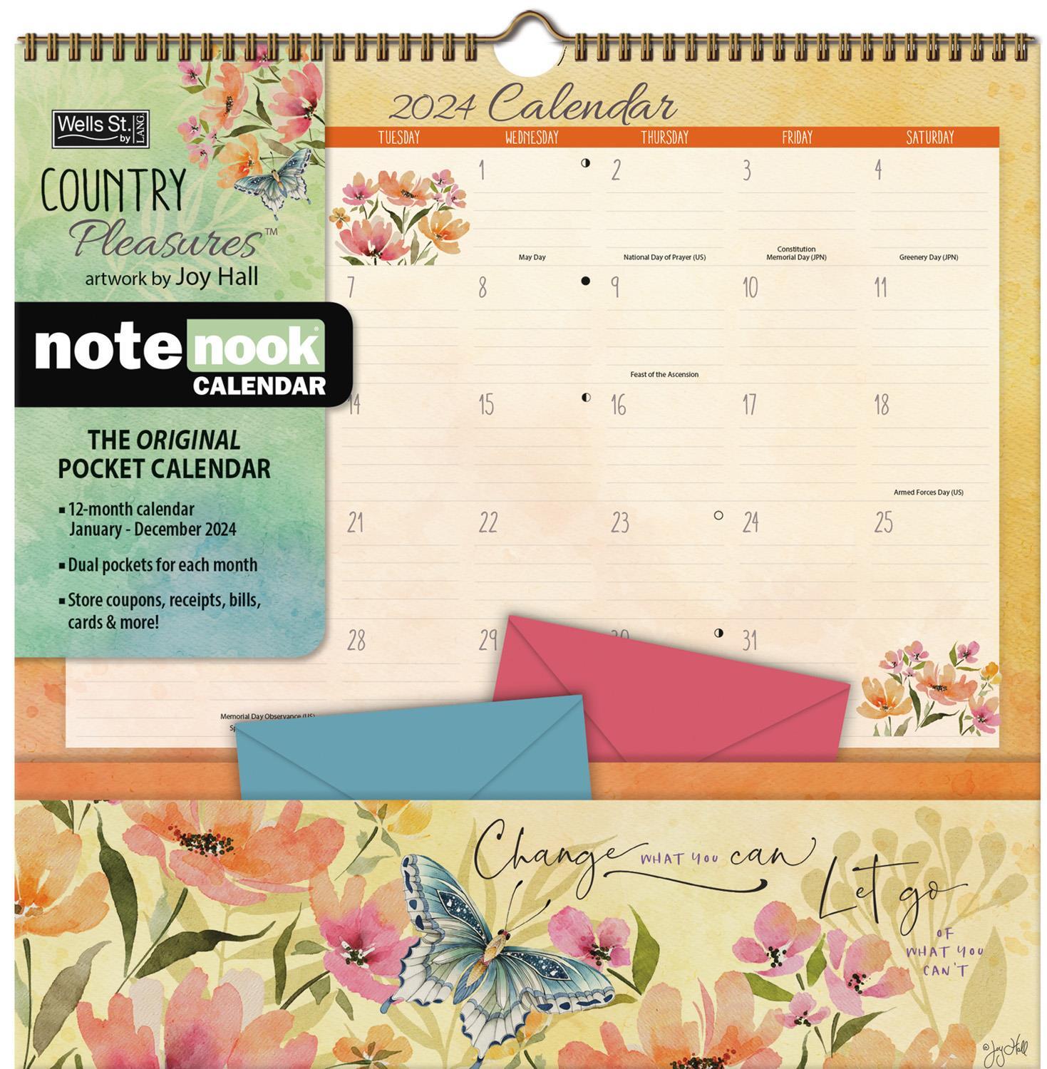 Buy 2024 Calendar Country Pleasures by Joy Hall Note Nook Square Wall WSBL L30256 - MyDeal Australia