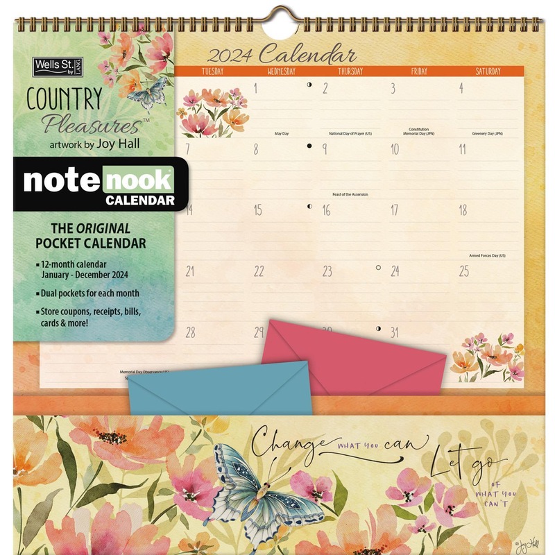 Buy 2024 Calendar Country Pleasures by Joy Hall Note Nook Square Wall WSBL L30256 - MyDeal