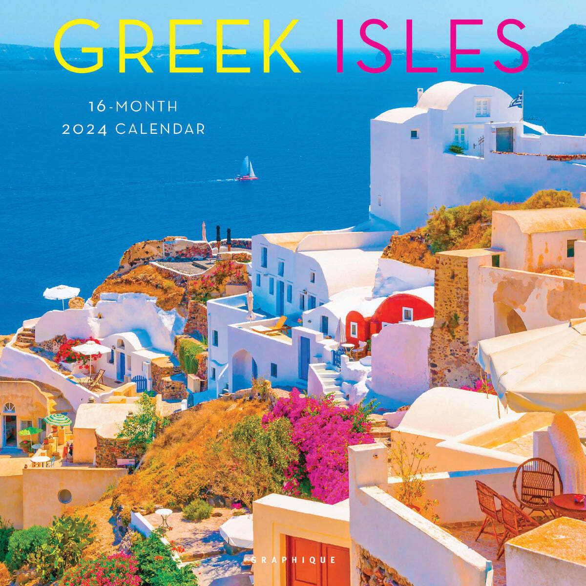 Buy 2024 Calendar Greek Isles 16-Month Square Wall Graphique de France ...