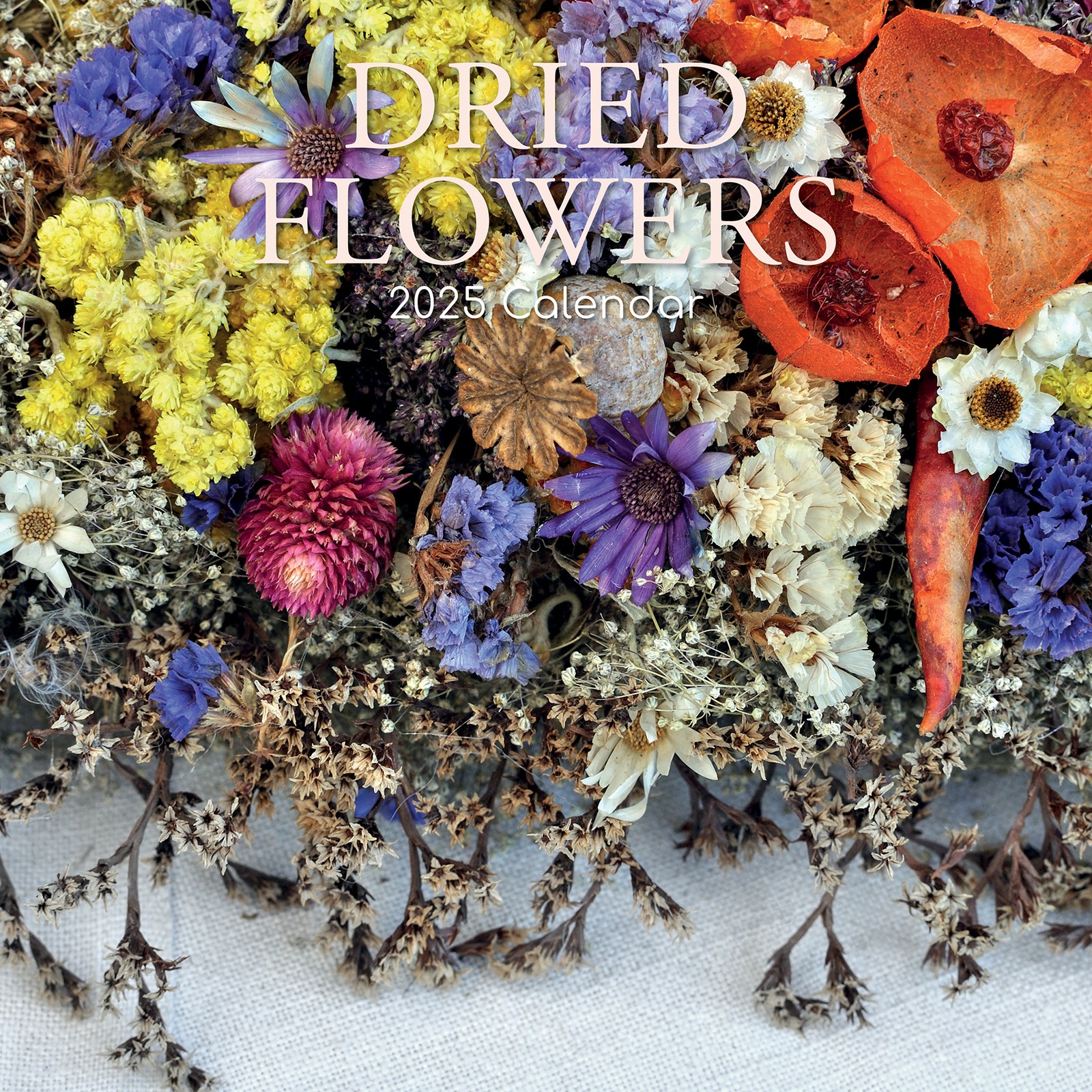 Buy 2025 Calendar Dried Flowers 16-Month Square Wall Gifted Stationery ...