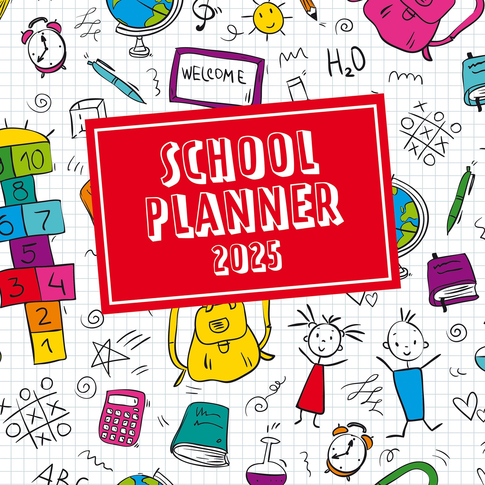 Buy 2025 Calendar School Planner 16-Month Square Wall Gifted Stationery ...