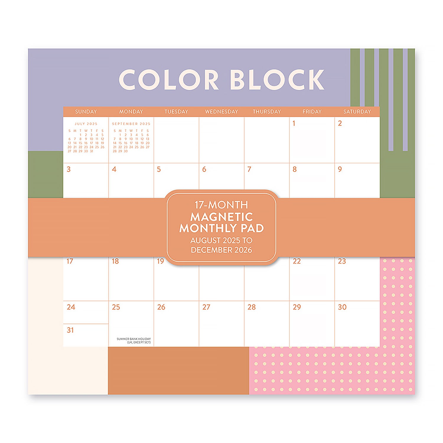 Buy 2026 17-Month Calendar Orange Circle Monthly Pad 244x216mm Magnetic ...