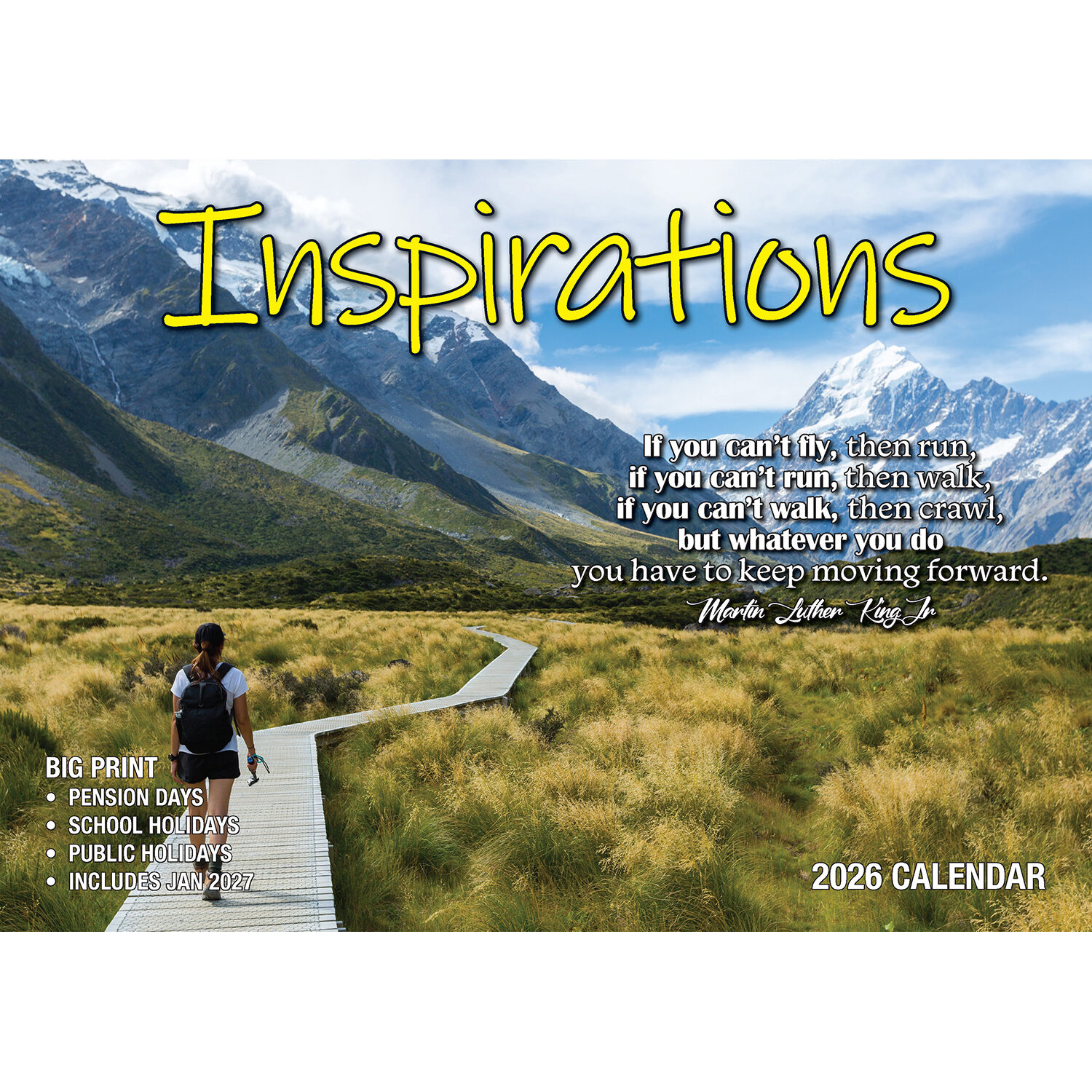 Buy 2026 Calendar Big Print Inspirations Horizontal Wall, Bartel BP608 ...